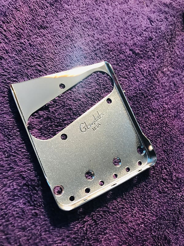 Glendale Lefty Cold Rolled Steel "Blackguard" Tele Bridge | Reverb