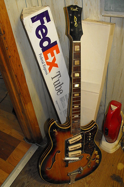 Kent 820 830 3 pickup thinline triple bound guitar PROJECT! | Reverb