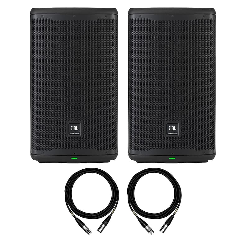 Stereo Pair of JBL EON710 10-inch Loudspeakers w/ Mogami XLR | Reverb