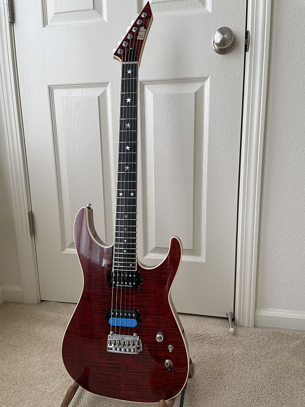 ESP M-II Japan Custom Shop See-Thru Black Cherry | Reverb