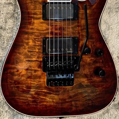 ESP EII HOR FR II TESB EMG Horizon Tiger Eye Sunburst Flame | Reverb