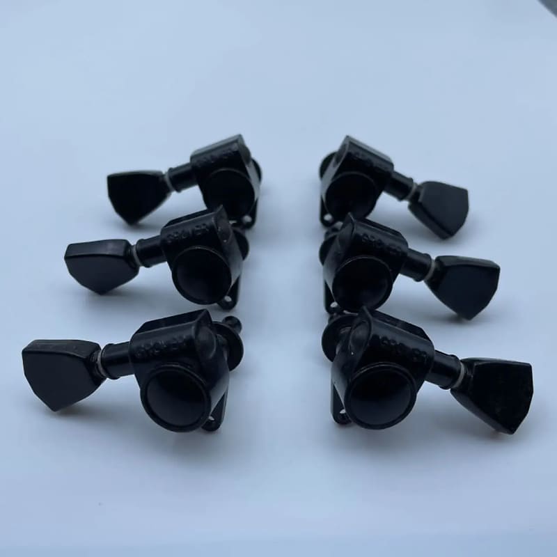 Grover 3x3 Black Guitar Machine Heads Tuning Pegs Keys | Reverb