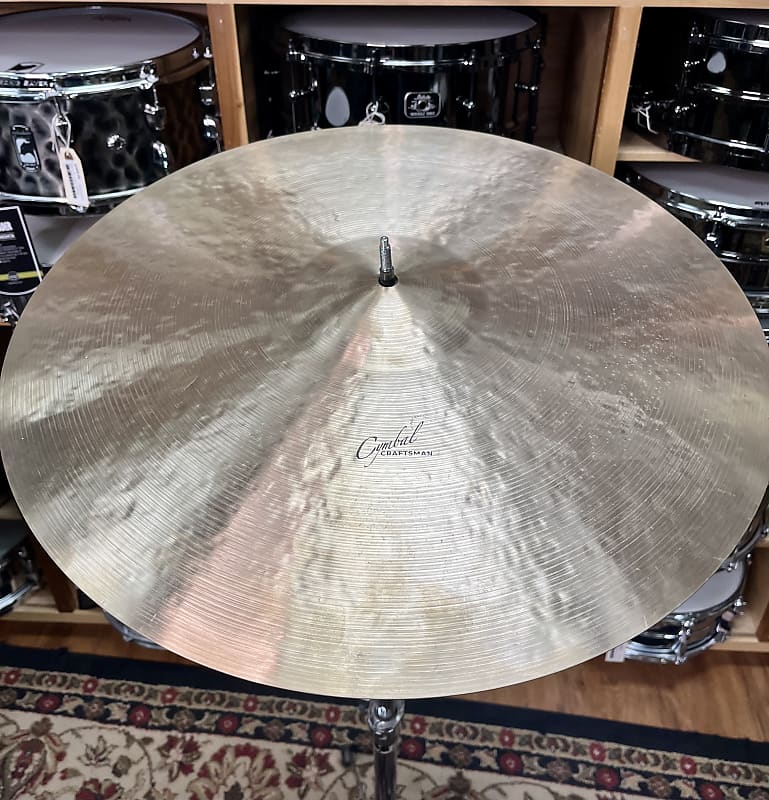Demo of Exact Cymbal-Cymbal Craftsman 21” Hand Made Ride - | Reverb