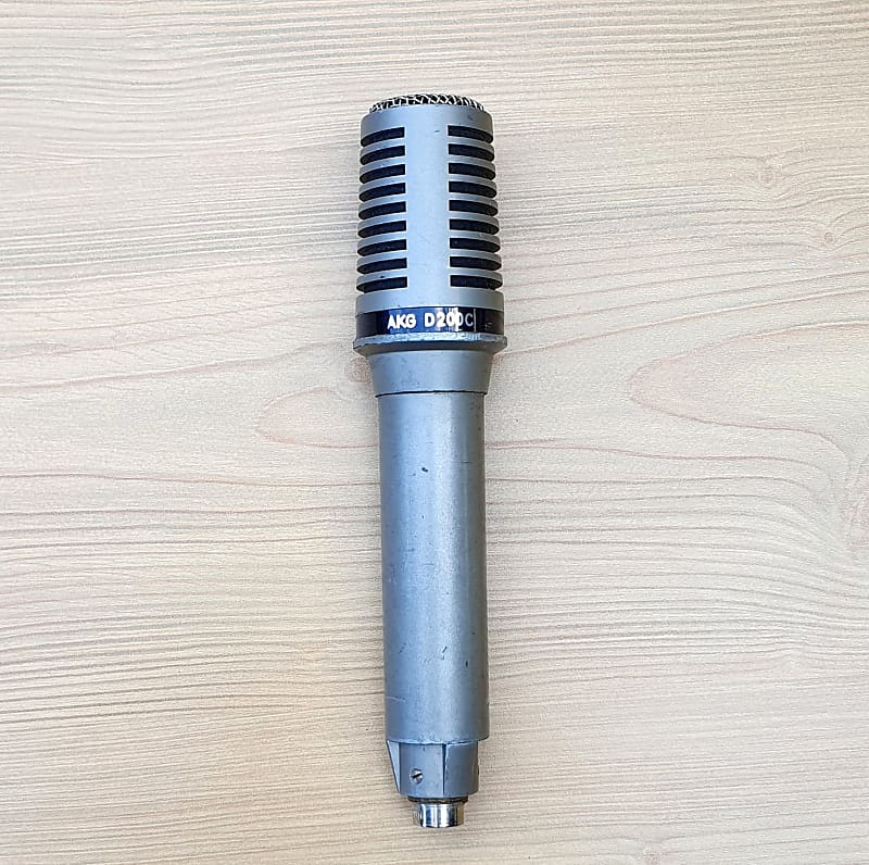 AKG D200C 70s, rare dual capsule mic, adapter to XLR included | Reverb