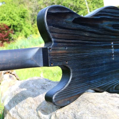 Telecaster "barncaster" body with neck, flamed roasted maple | Reverb