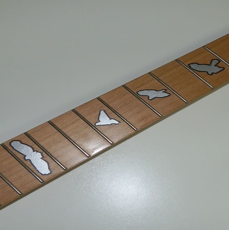 Silver Birds DeluxeStyle Prs Sticker Inlay Fret Markers | Reverb