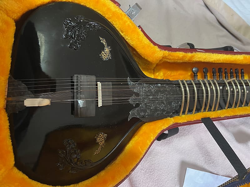 ShahidAli Tomboli Custom Made Sitar 2022 - Black | Reverb UK