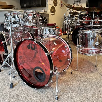 Massive 9 Piece DW Design Acrylic 2022 - Clear | Reverb