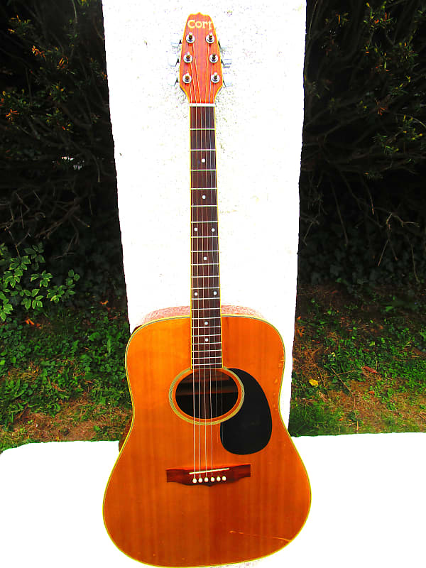 Cort Dreadnought Guitar, 1980's , Korea, Rosewood, Case | Reverb