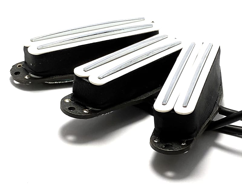 Dragonfire Duo Rails SSS Set Strat Sized Humbucker Pickups | Reverb