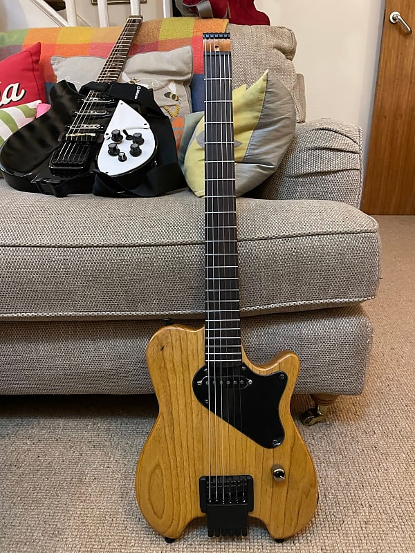 Custom Handmade Headless Guitar (HH2 inspired) - Natural Oil | Reverb