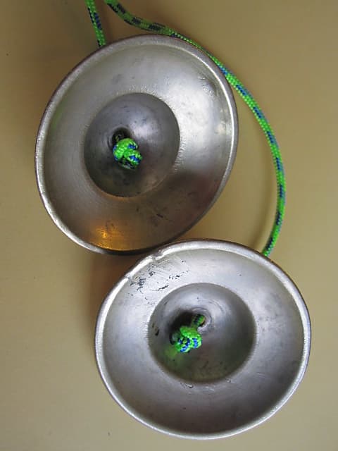 Finger Cymbals Zils Bells Large Heavy Vintage | Reverb