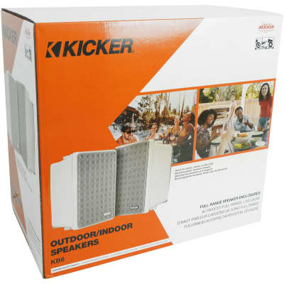 (4) Kicker KB6 6.5" Grey Indoor/Outdoor Home Theater | Reverb