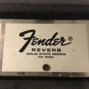 Fender FR1000 Tube Reverb Unit 1970s | Reverb