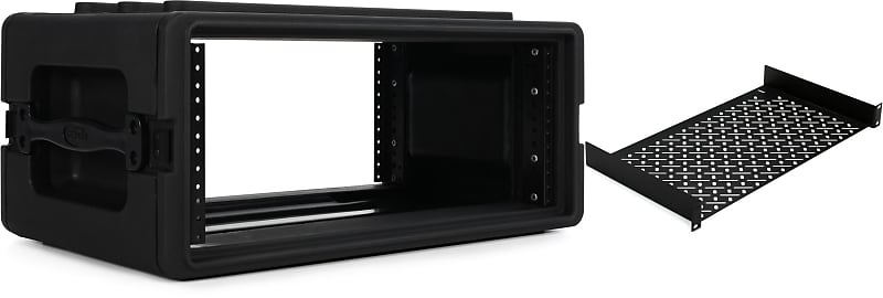 SKB 1SKB-R4S Roto-Molded Shallow 4U Rack Case Bundle with | Reverb