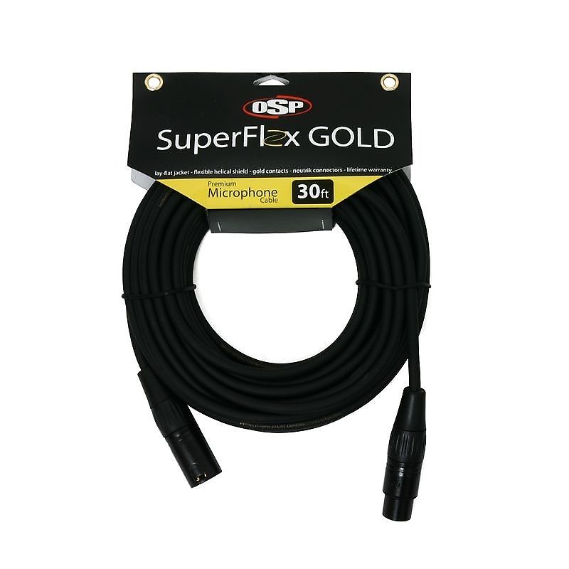 OSP SFM-30 Elite Core SuperFlex GOLD XLR Mic Cable | Reverb Australia