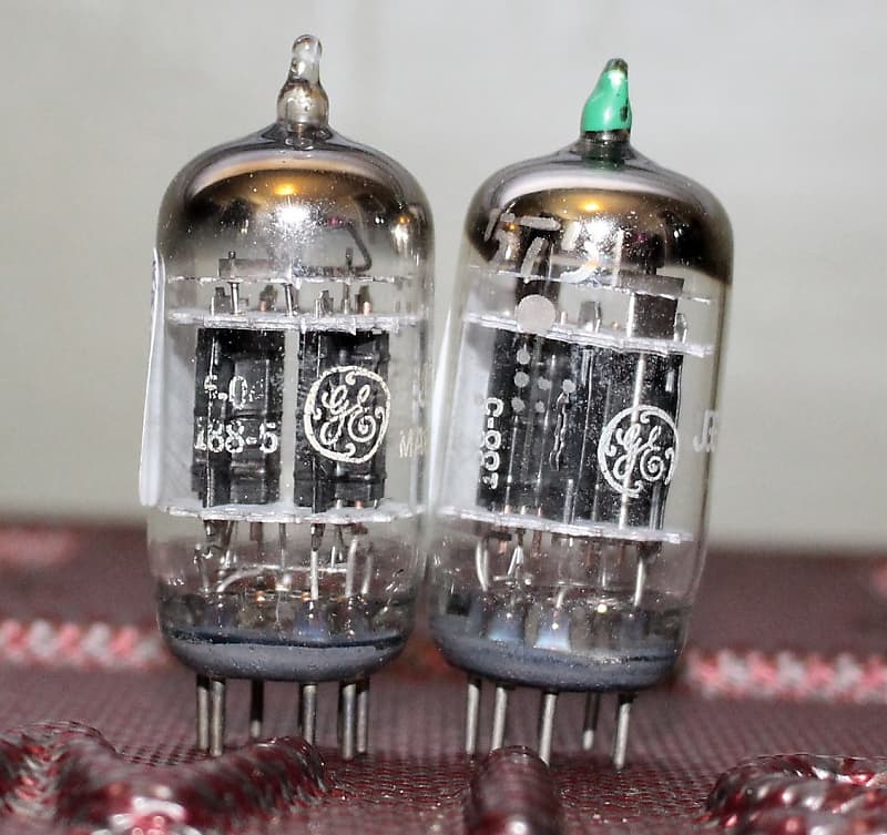 GE JG (JAN) 5751 12AX7 TIGHT MATCH PAIR BLACK PLATE 3 MICA | Reverb