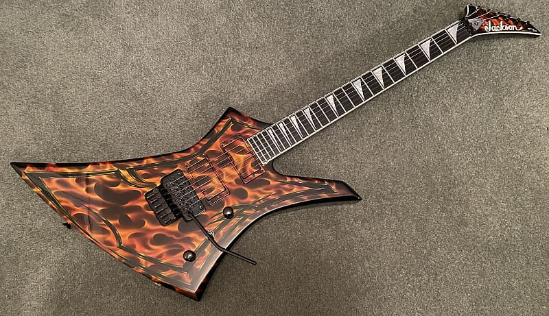 Jackson Kelly USA Custom Shop Master Built Tribal Flames Mike | Reverb