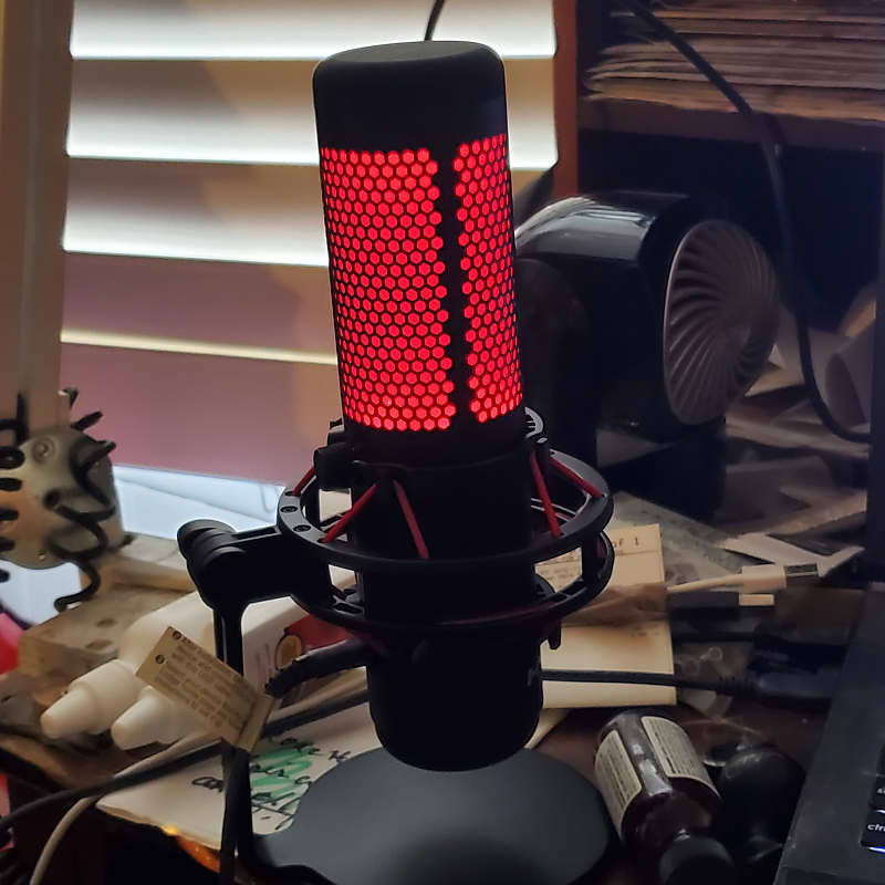 HyperX QuadCast USB 2019~LARGE GOLD DIAPHRAM MIKE, black with | Reverb