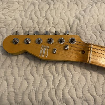 RW'S Custom Leftys beautiful Black Tele with Ivory binding | Reverb