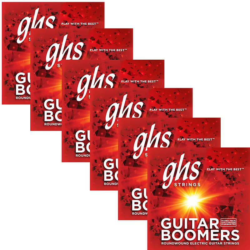 6 Sets GHS GBZW Boomers Nickel Plated Steel Heavy Electric | Reverb