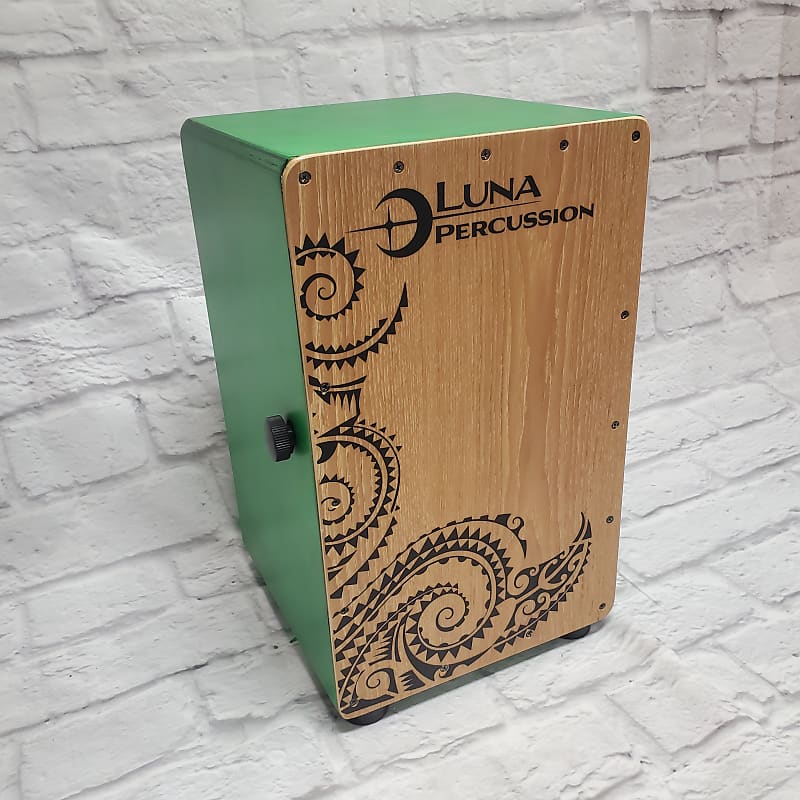 Luna LCAJON Cajon with bag - Green | Reverb