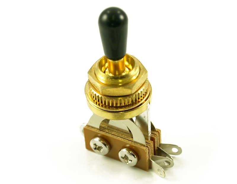 Metric Toggle Switch For LP Style Guitars - GOLD WITH BLACK | Reverb