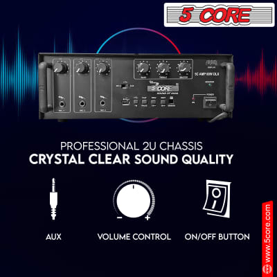 5Core Professional Paging stereo DJ PA power Amplifier system | Reverb