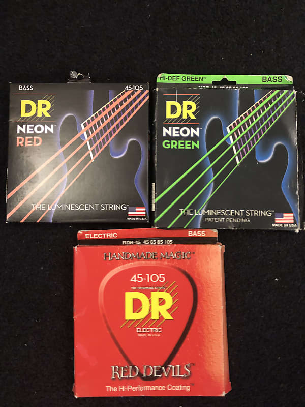 DR Neon & Coated Bass String Sets x 3 | Reverb UK