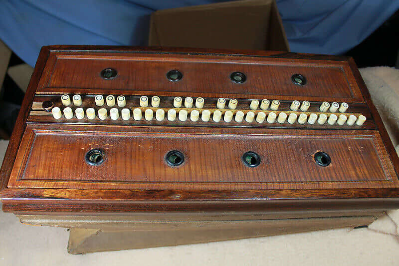 Lap pump organ D. B. Bartlett 1847 with box antique! | Reverb