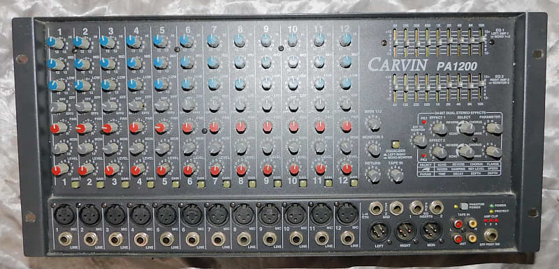 Carvin PA 1200 12 channel mixer with effects and eq | Reverb