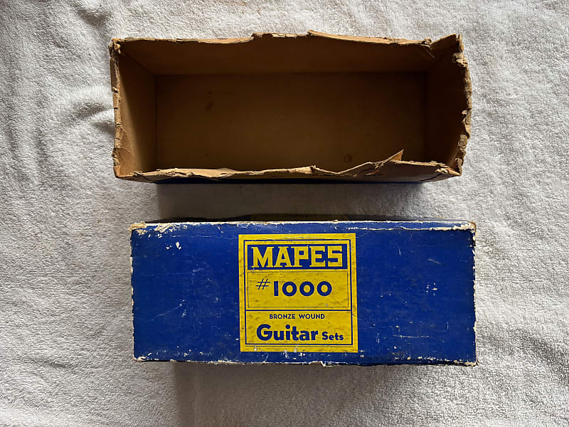 Mapes Vintage Guitar String Box 1950's ? - Cardboard | Reverb