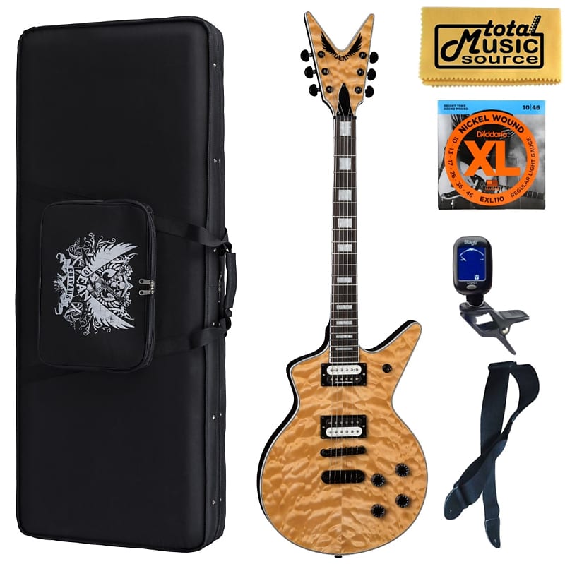 Dean Cadi Select Quilt Top Electric Guitar, Gloss Natural, | Reverb