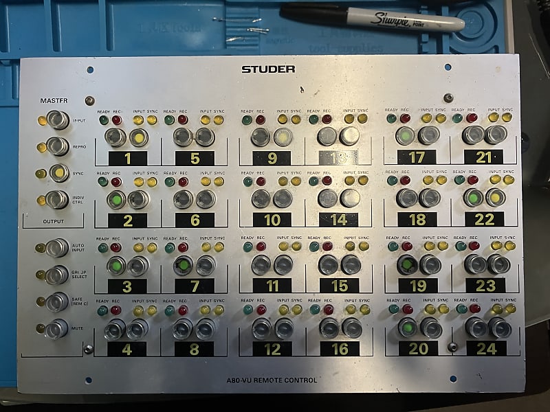 Studer A80-VU Remote Control 1980s - Silver | Reverb