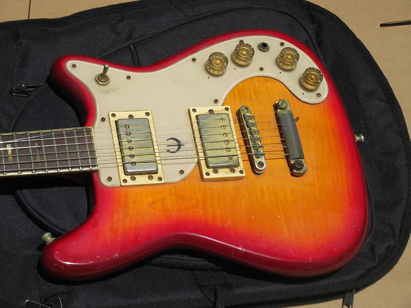 Vintage 1970s Epiphone Crestwood ET 290 Guitar Sunsurst Flame | Reverb