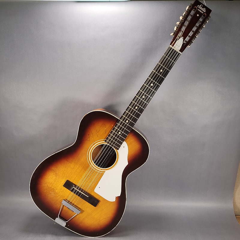 1960s Harmony Stella 12 String Acoustic Guitar - Sun Burst - | Reverb