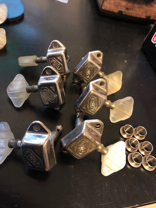 Kolb fancy guitar tuners for Guild etc nickel 1960s Nickel w | Reverb