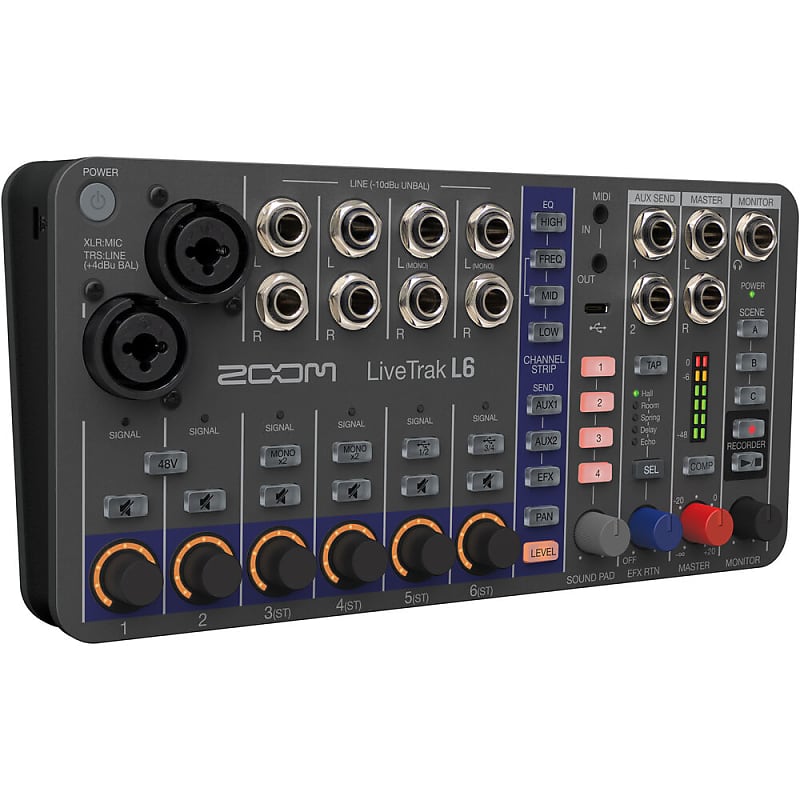 Zoom LiveTrak L6 6 Channel Digital Mixer / Recorder | Reverb