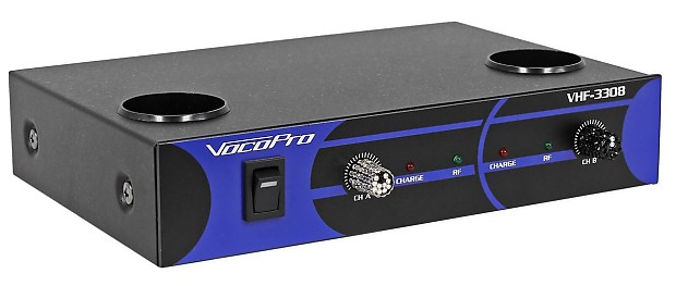 VocoPro VHF-3308-4 Dual Rechargable VHF Wireless Karaoke | Reverb