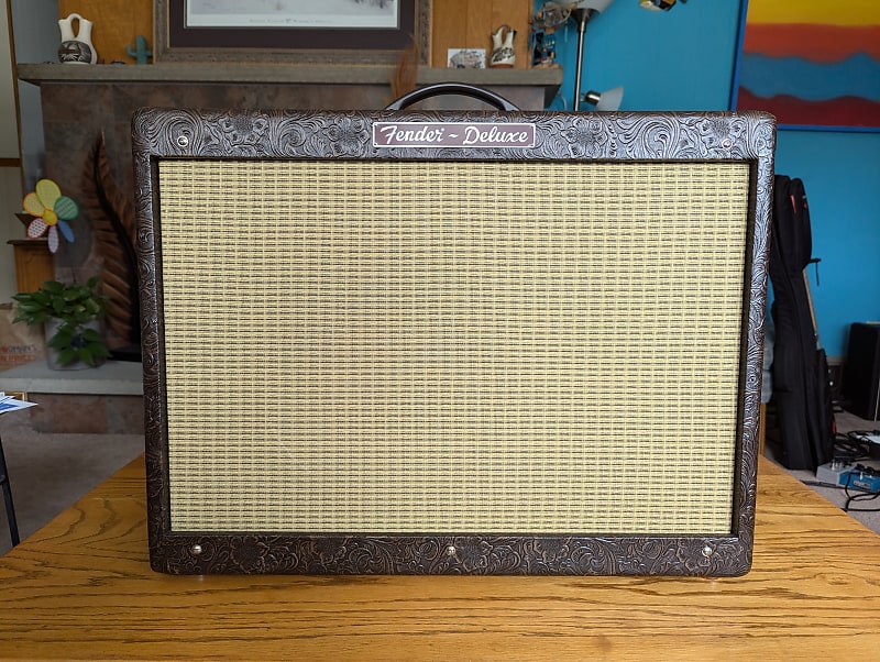 Fender Hot Rod Deluxe Guitar Amp - Tooled Leather Western | Reverb