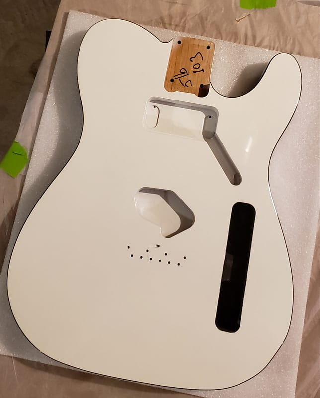 Tele Style Body Arctic White Double Bound | Reverb
