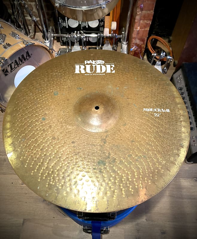 Vintage 80s Paiste Rude Ride/Crash 1985 HEAVY! | Reverb