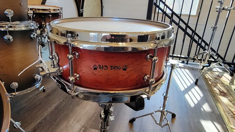 Bad Dog Drums 10" Micro Snare - Satin Red Burst | Reverb