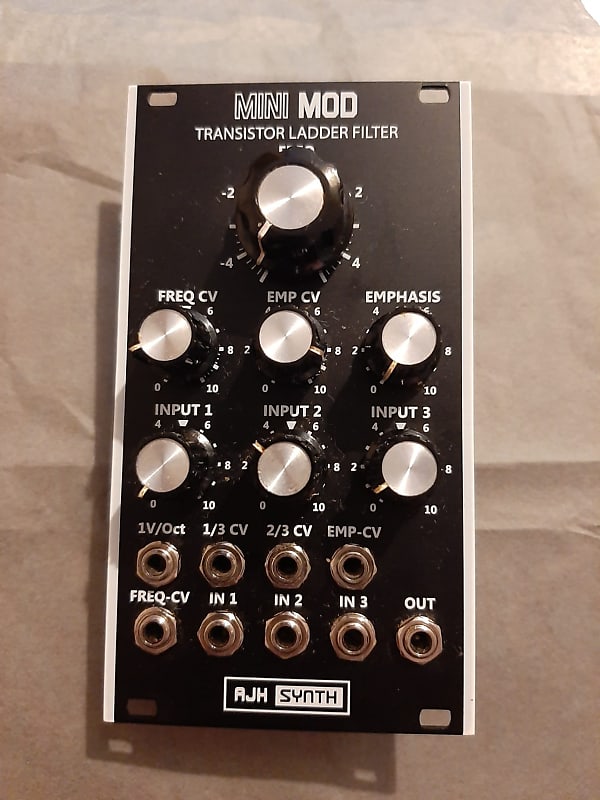 AJH Synth Mini Mod VCF Transistor Ladder Filter Black | Reverb
