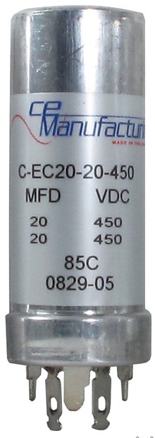 CE Manufacturing Multisection Can Capacitor, 20/20uf @ 450VDC | Reverb