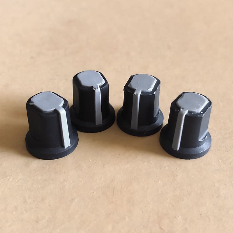 (4) 1990s Peavey Amp Knobs Gray (Teal Stripe Era) | Reverb