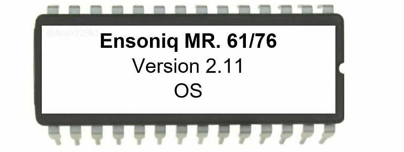 Ensoniq MR-61 / MR-76 - Version 2.11 Firmware OS Update | Reverb UK