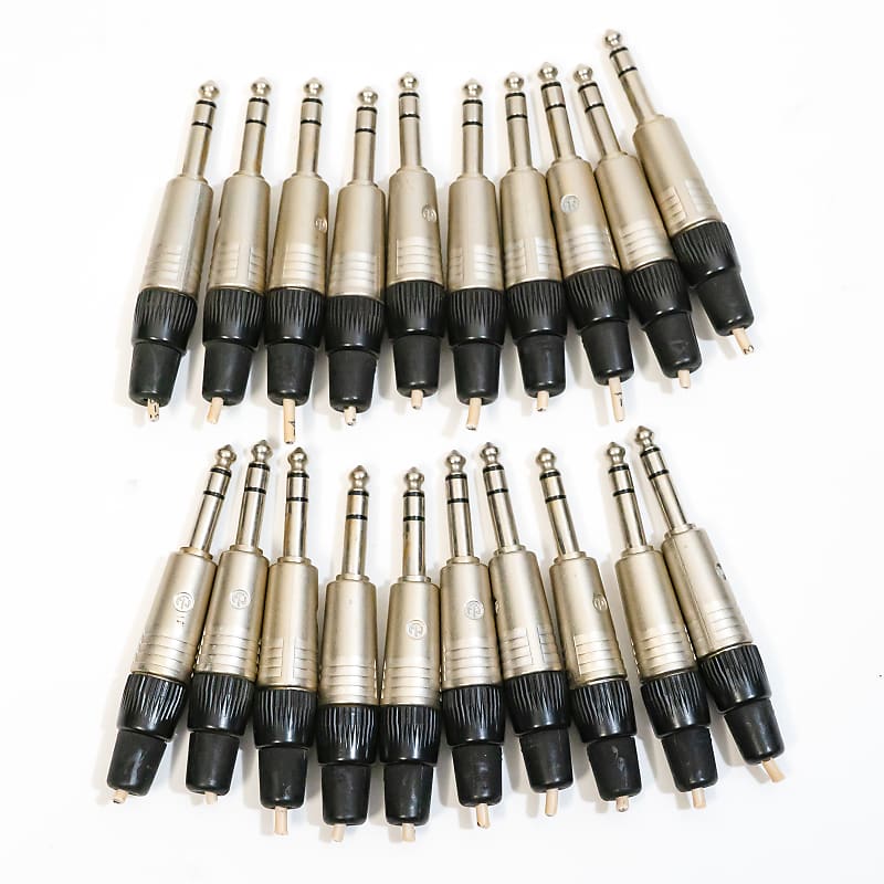 1/4" TRS Male Barrel Connectors Adapters - Set of 20 | Reverb