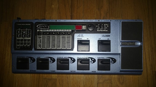 USED DigiTech BNX3 Blue Sparkle WITH Case And Power Cable | Reverb