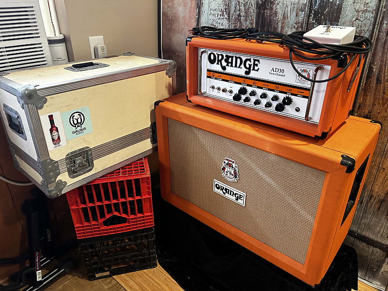 Orange AD30 Guitar Tube Amp Head Amplifier, Road Case, 212 | Reverb